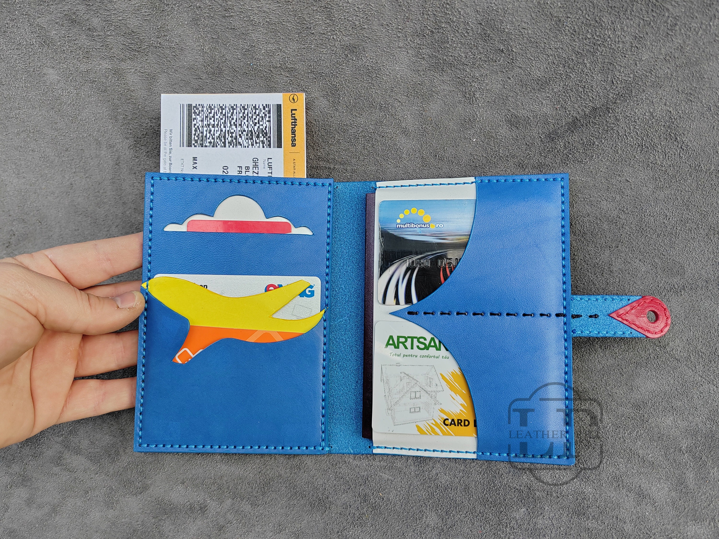 Leather Passport Cover Pattern PDF for Travel for Cards Plane Ticket ...
