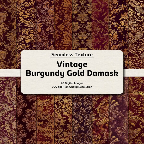 Red Damask Paper - Etsy