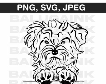 Chorkie Silhouette - Etsy New Zealand