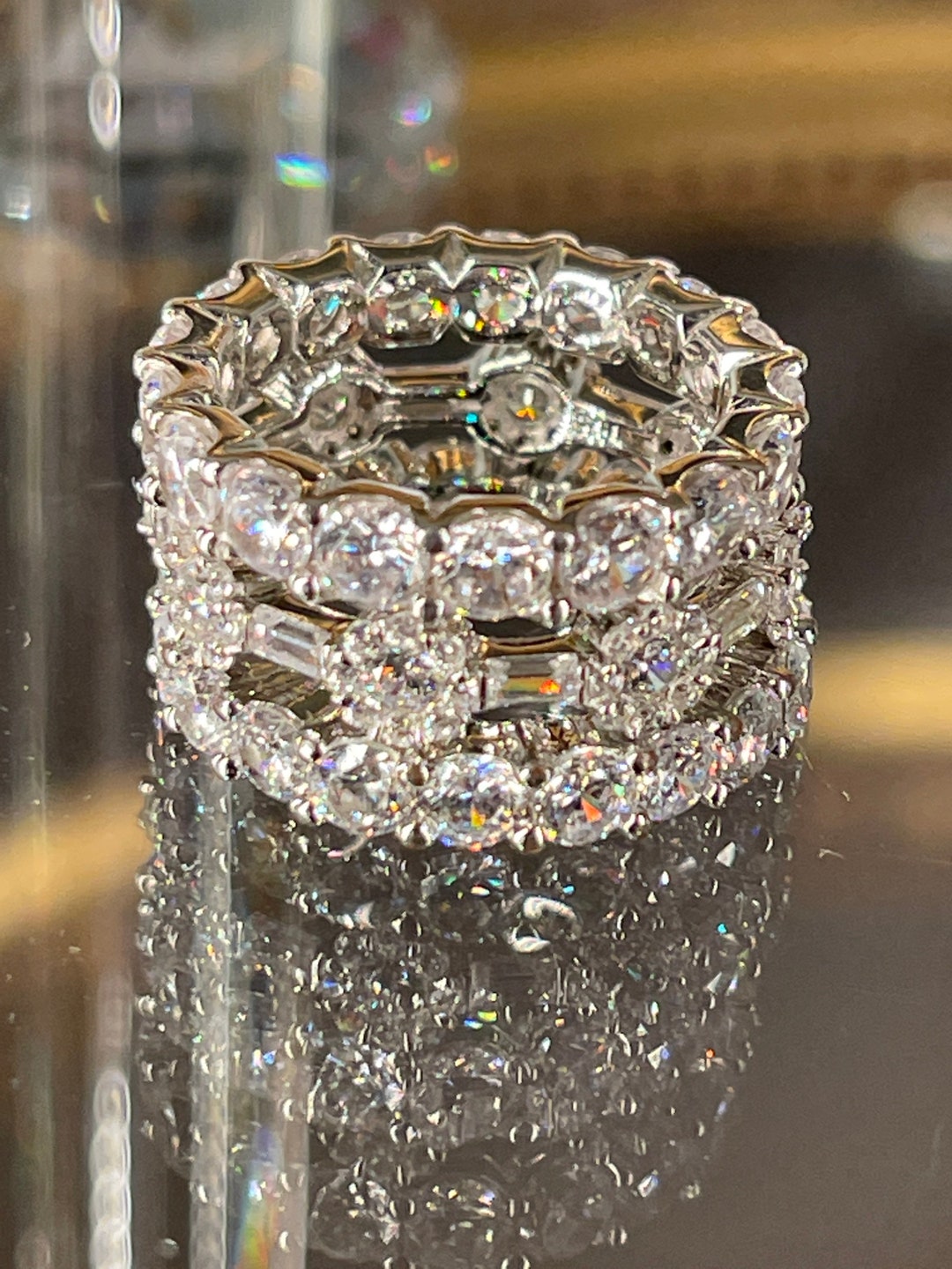 Stackable Diamond-cz Rings - Etsy