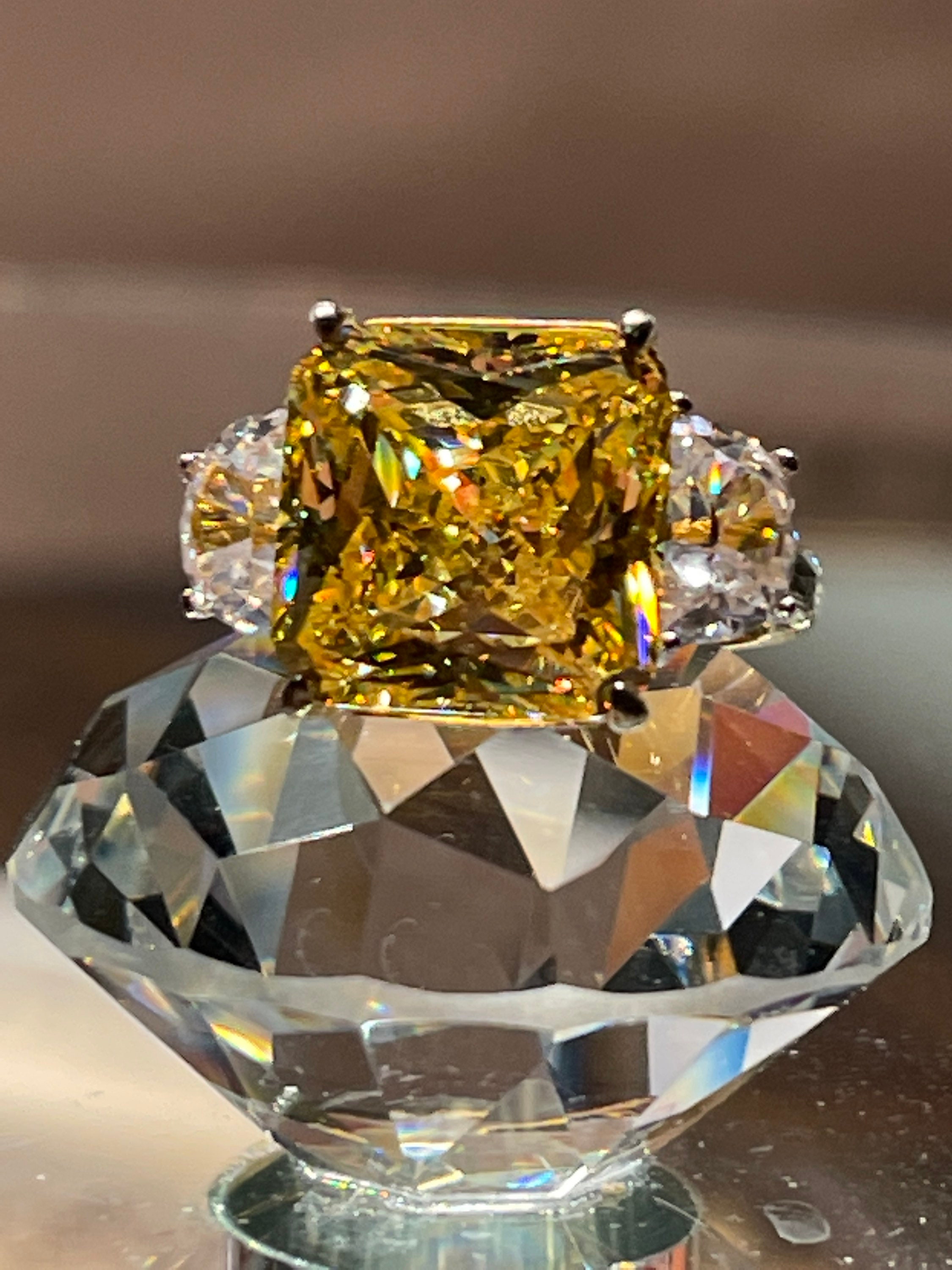 Canary Yellow Diamond Cz Ring - Etsy