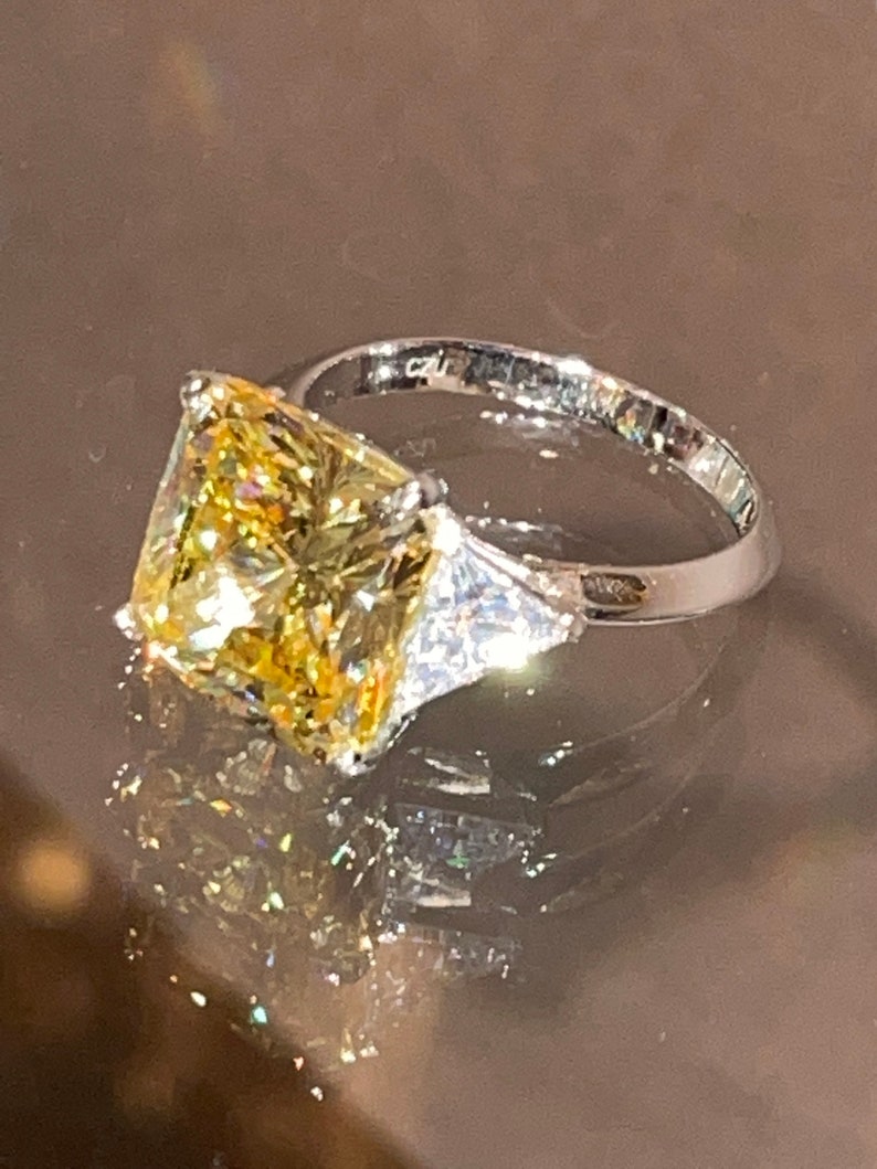 Canary Yellow Ring - Etsy