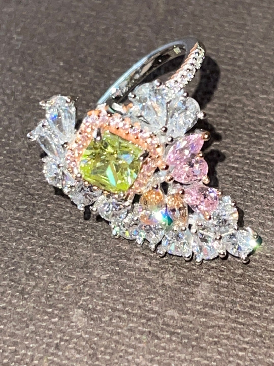 Fancy Color Ring - Etsy