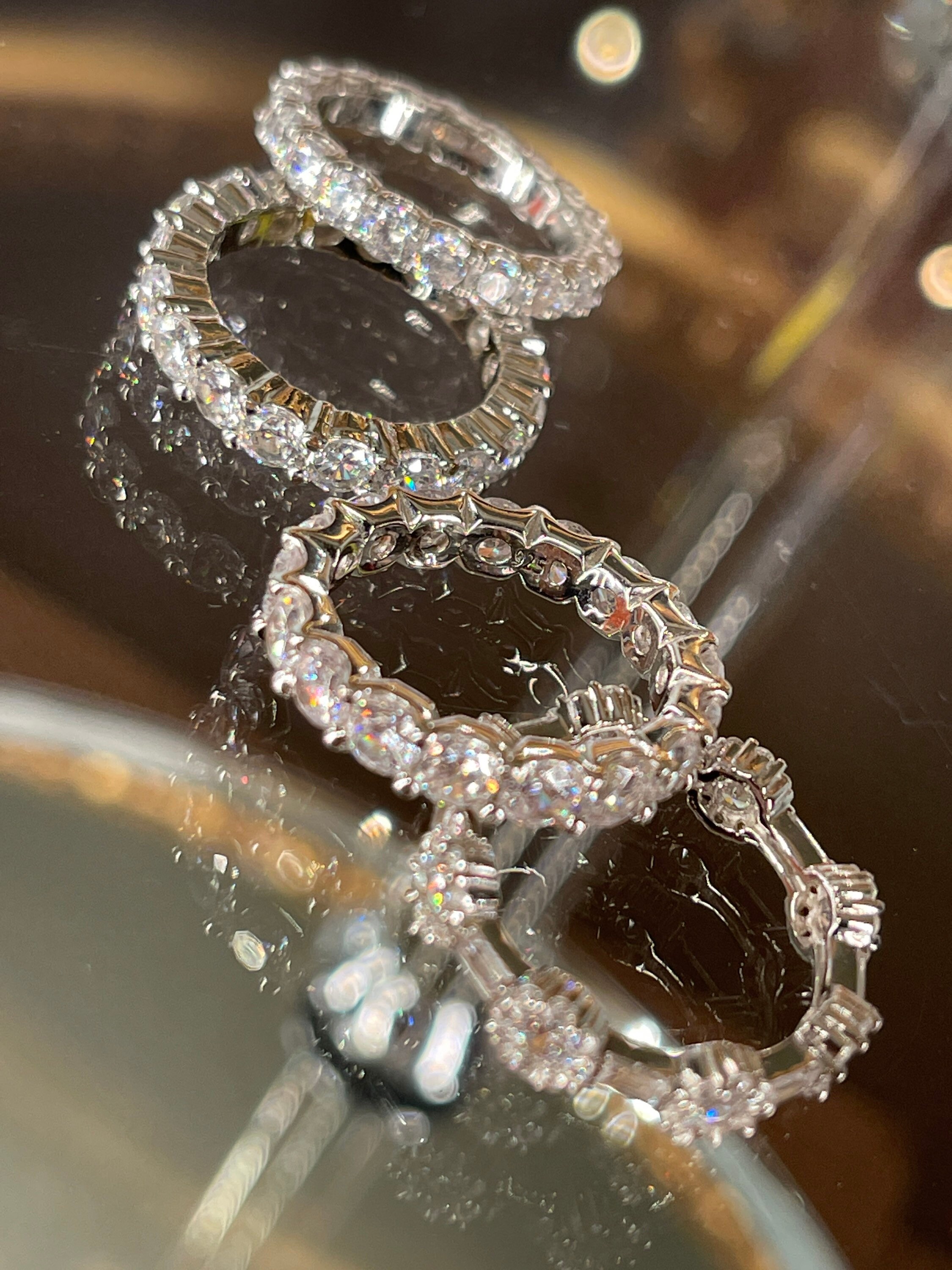 Stackable Diamond-cz Rings - Etsy