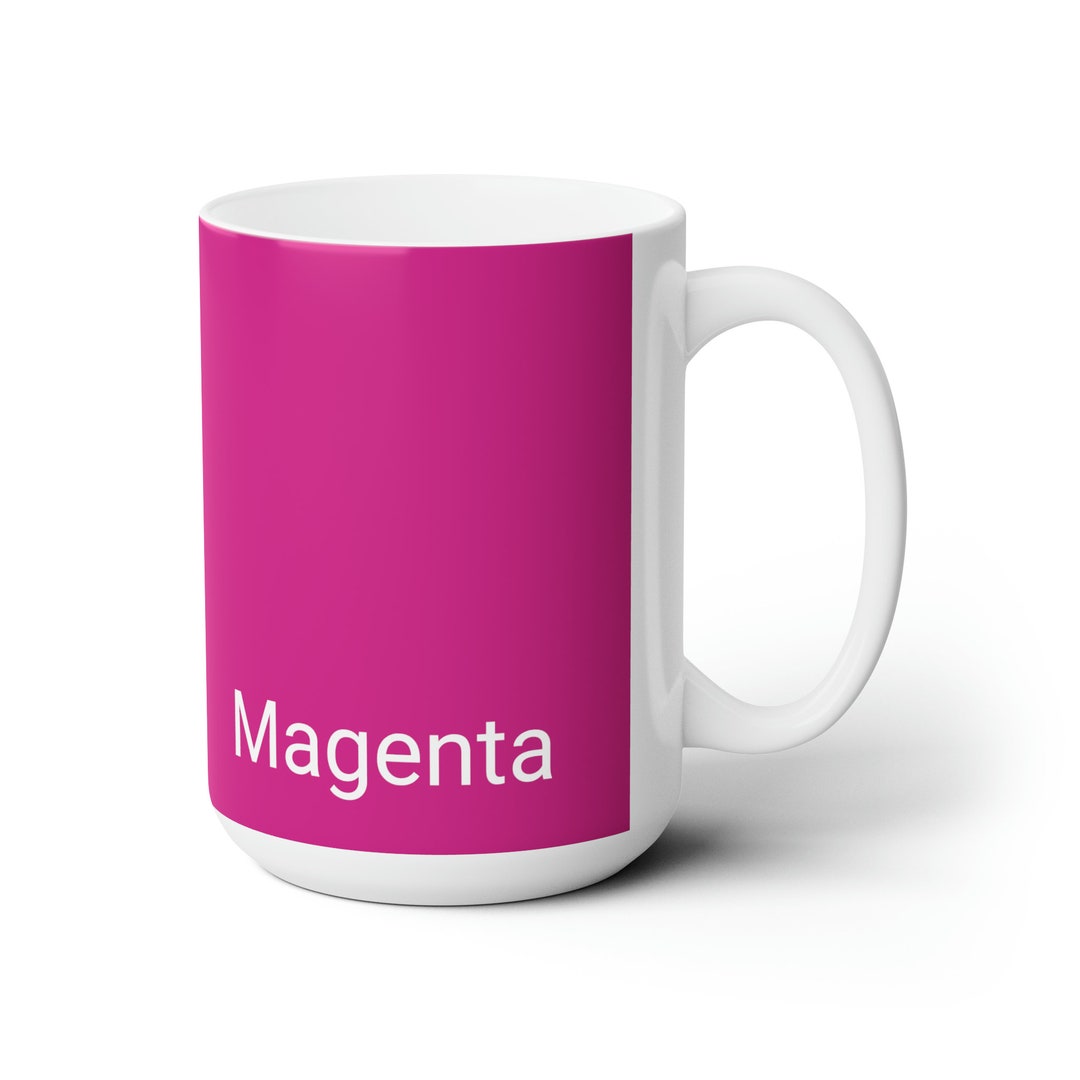 Magenta Mug Color of the Year 2023 Color Ceramic Coffee Mug 15oz Mug - Etsy