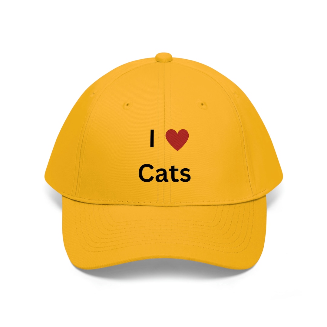 I Heart Cats Twill Hat I Heart Cats Cat Lover Pet Lover - Etsy