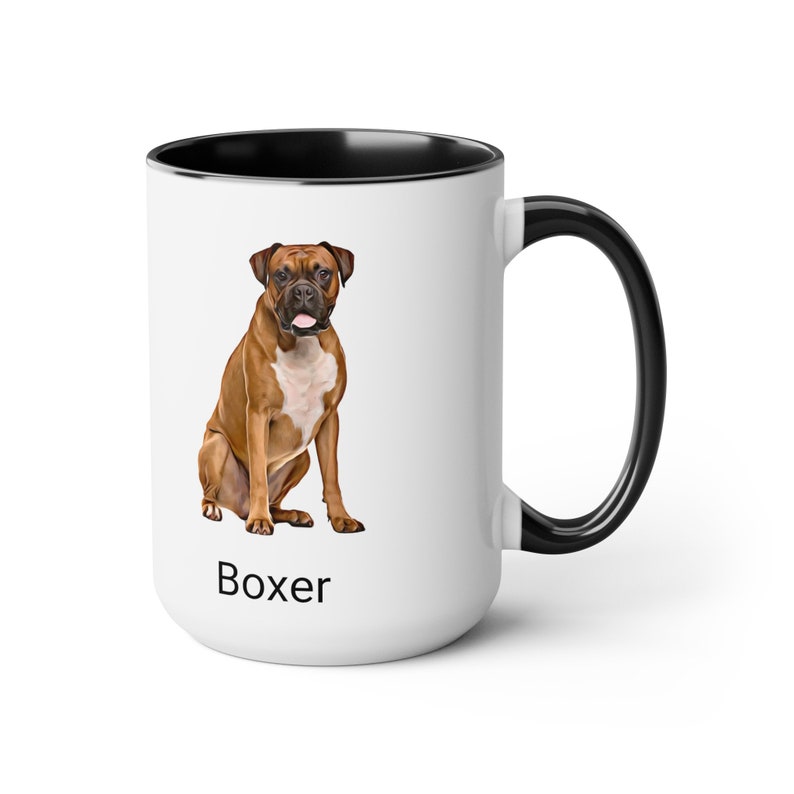 Custom Boxer Two-tone Coffee Mugs Boxer Mom Boxer Dad - Etsy