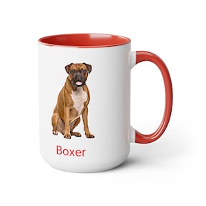 Custom Boxer Two-tone Coffee Mugs, Boxer Mom, Boxer Dad - Etsy