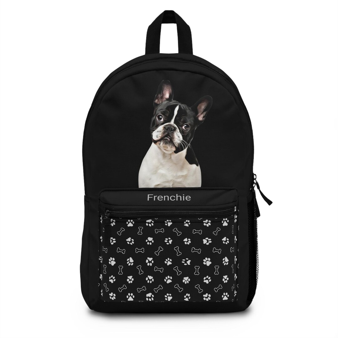Frenchie Custom Backpack Personalized Gift Frenchie Lover Custom Dog ...