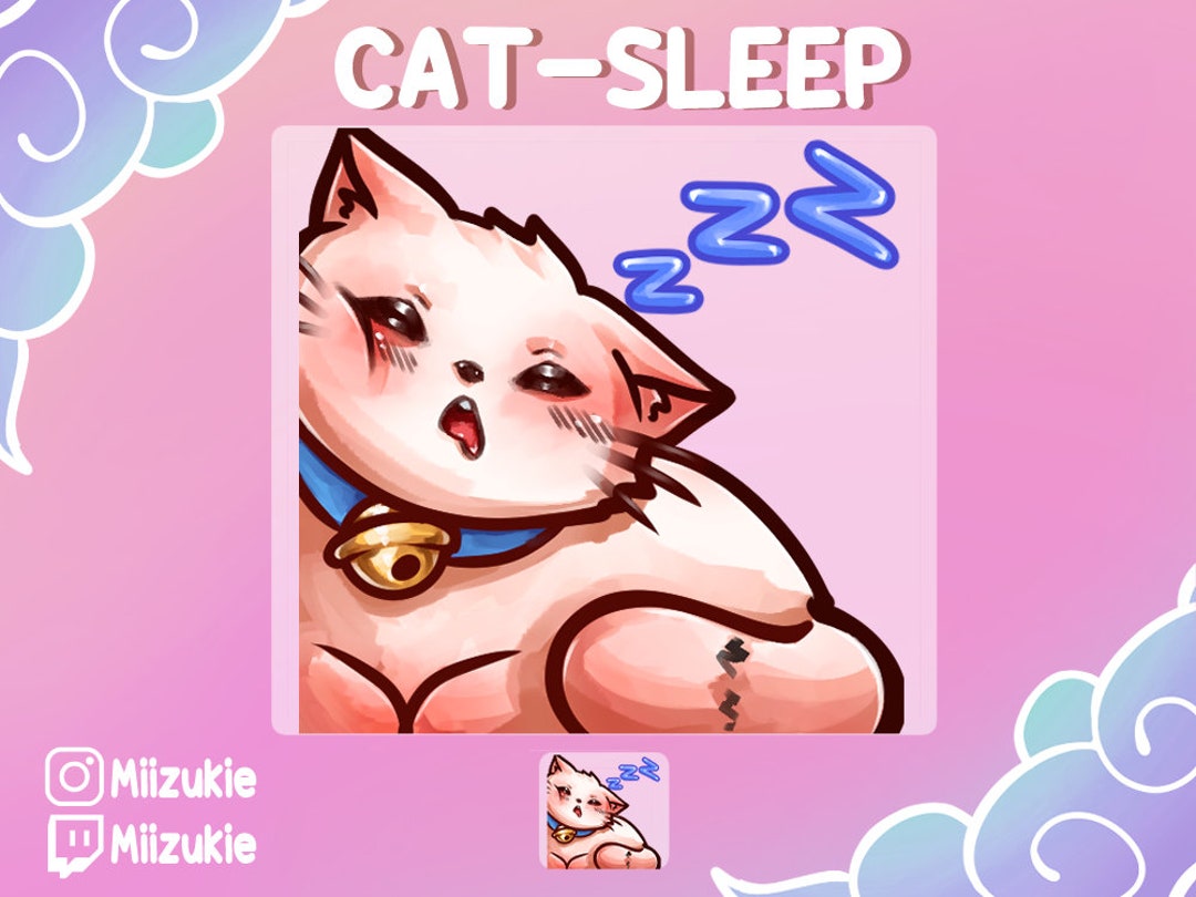 Emote Cat SLEEP for Discord/twitch - Etsy