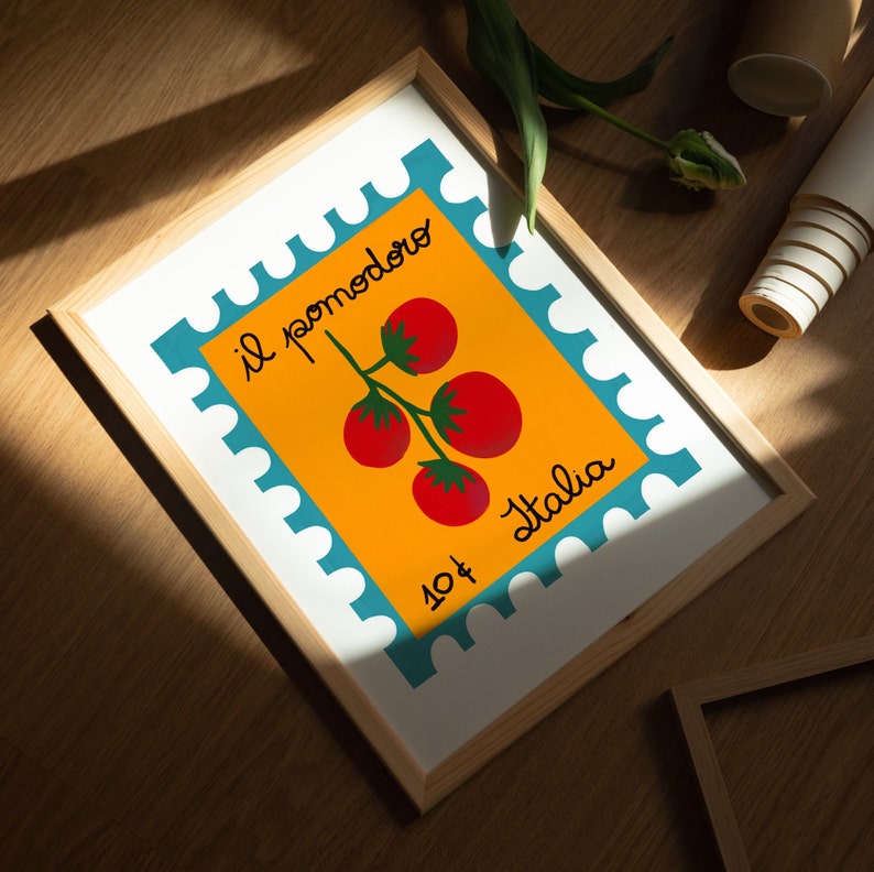 Vintage Tomato Stamp Giclée Art Print - Etsy