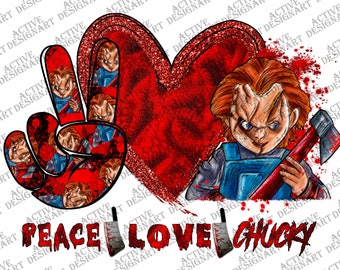 Peace Love Chucky - Etsy