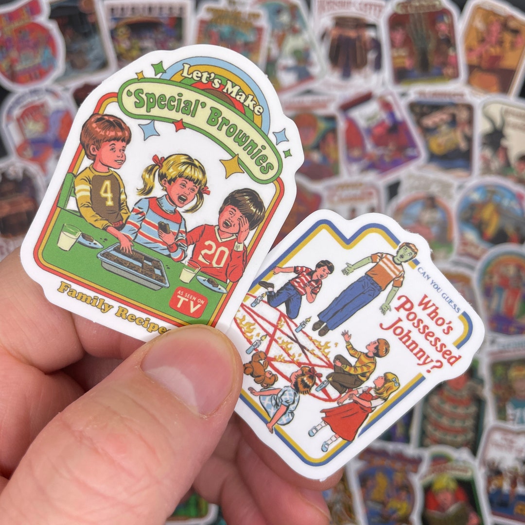 Spoof Retro Childrens Books Sticker Pack Pack of 60 Unique Comedy ...