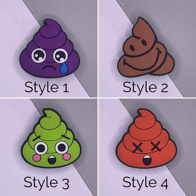 Poo Emoji Croc Charm Collection Shoe Charm Shoe - Etsy