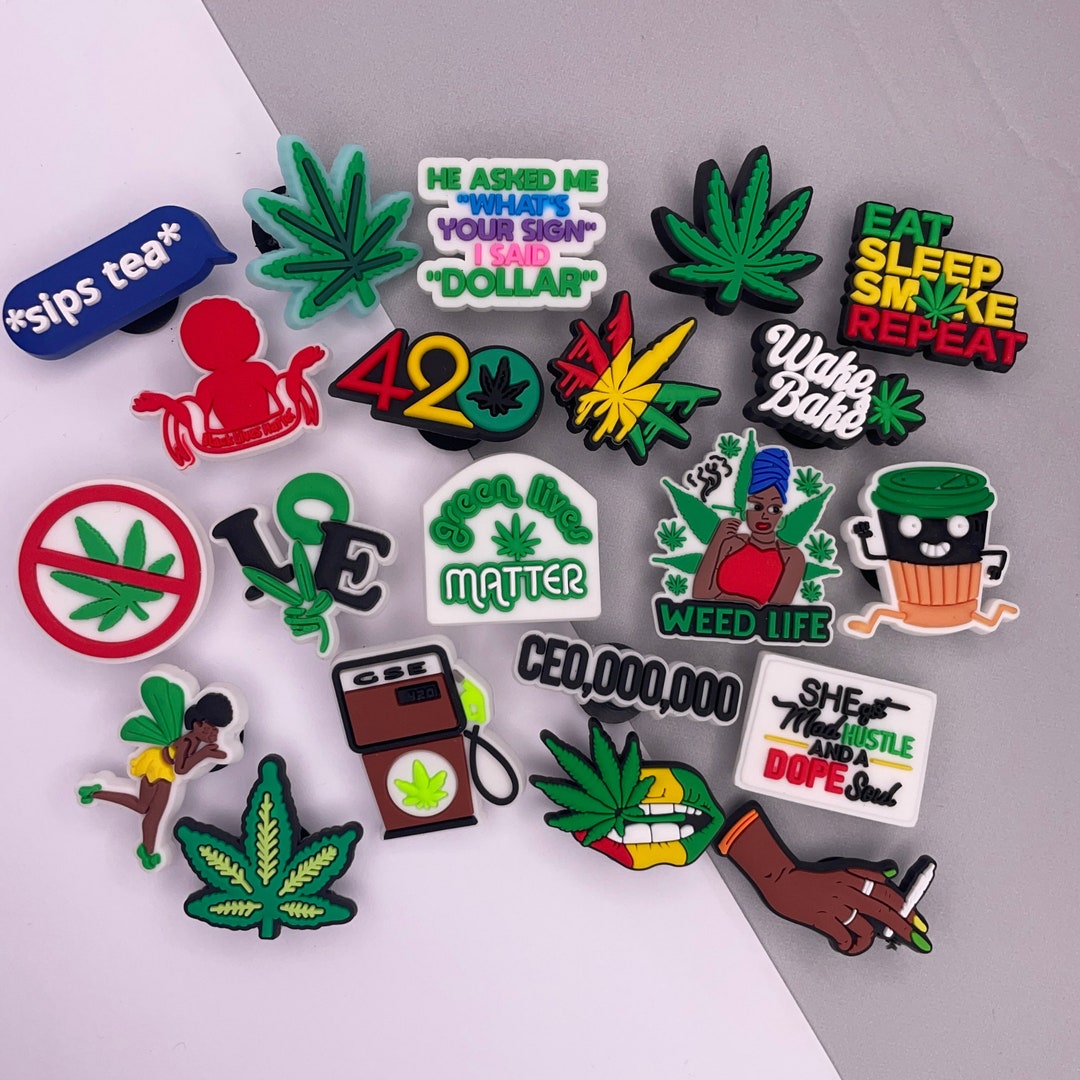 Weed Croc Charm Collection 1 Marijuana Shoe Charm Cannabis Shoe ...