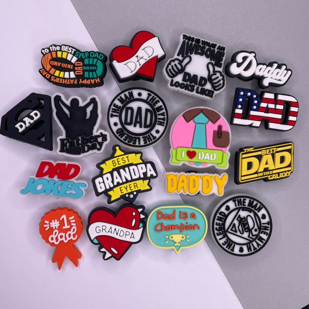 Dad Croc Charm Collection Grandad Shoe Charm Fathers Day Shoe ...