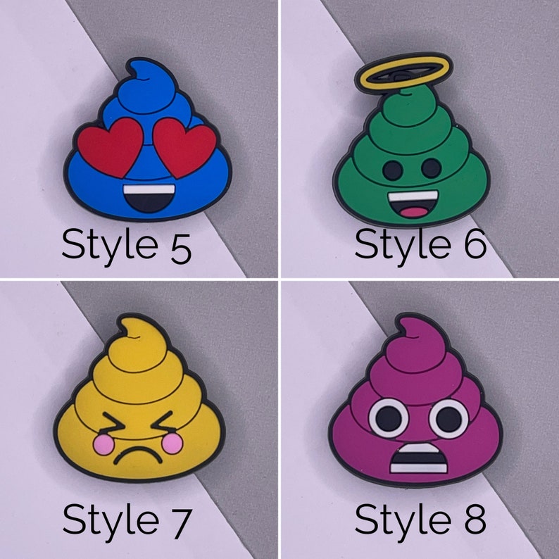 Poo Emoji Croc Charm Collection Shoe Charm Shoe - Etsy