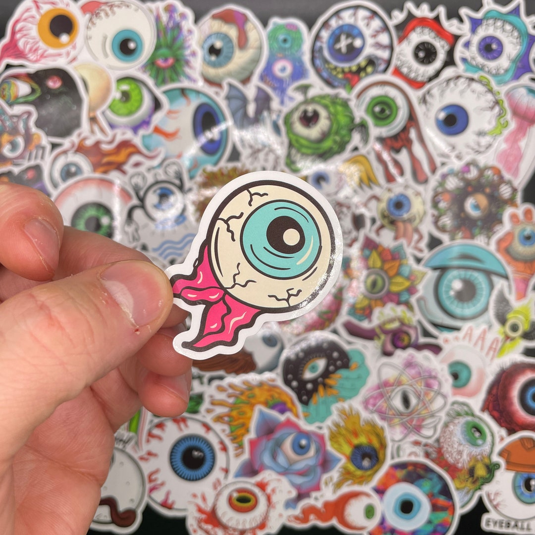 Eyeballs Horror Style Sticker Pack Pack of 50 Unique - Etsy