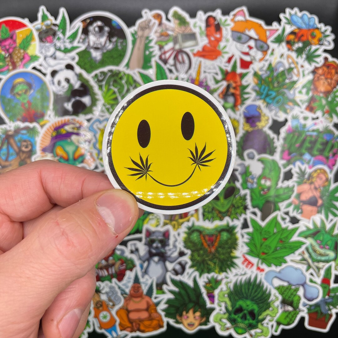 Weed Sticker Packs Style 3 Pack of 50 Unique Cannabis - Etsy