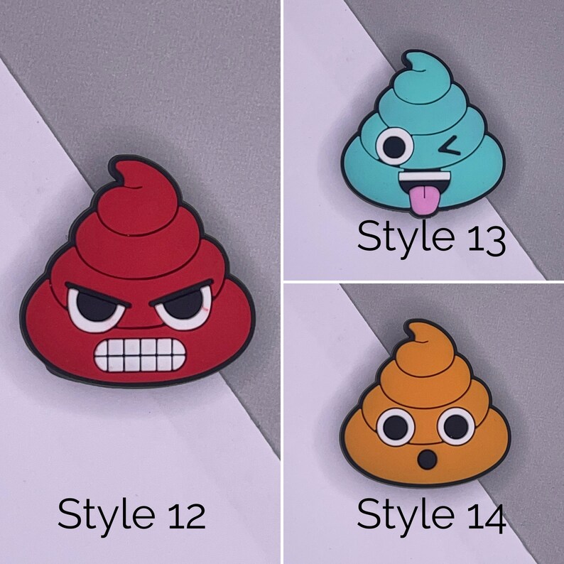 Poo Emoji Croc Charm Collection Shoe Charm Shoe - Etsy