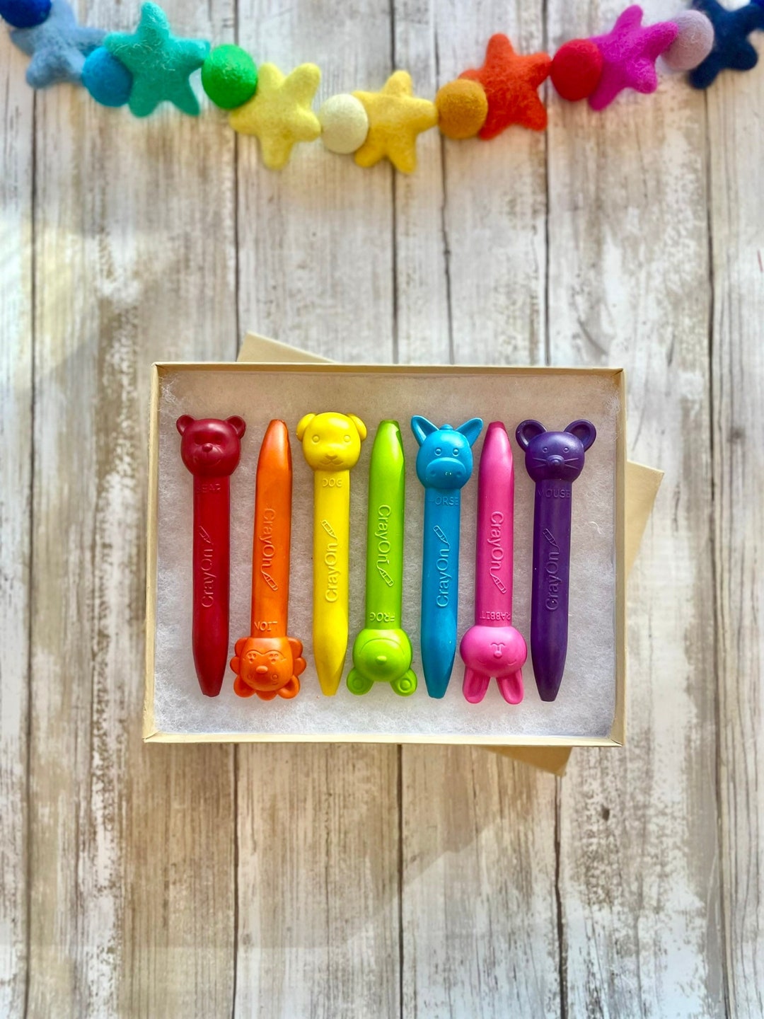 Animal Crayons | Animal Stick Crayons for Kids | Pig Crayons | Large ...
