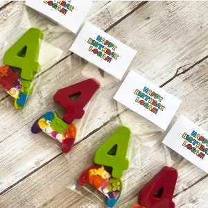 Birthday Party Favors | Number Crayon Party Favors | Kids Gifts ...