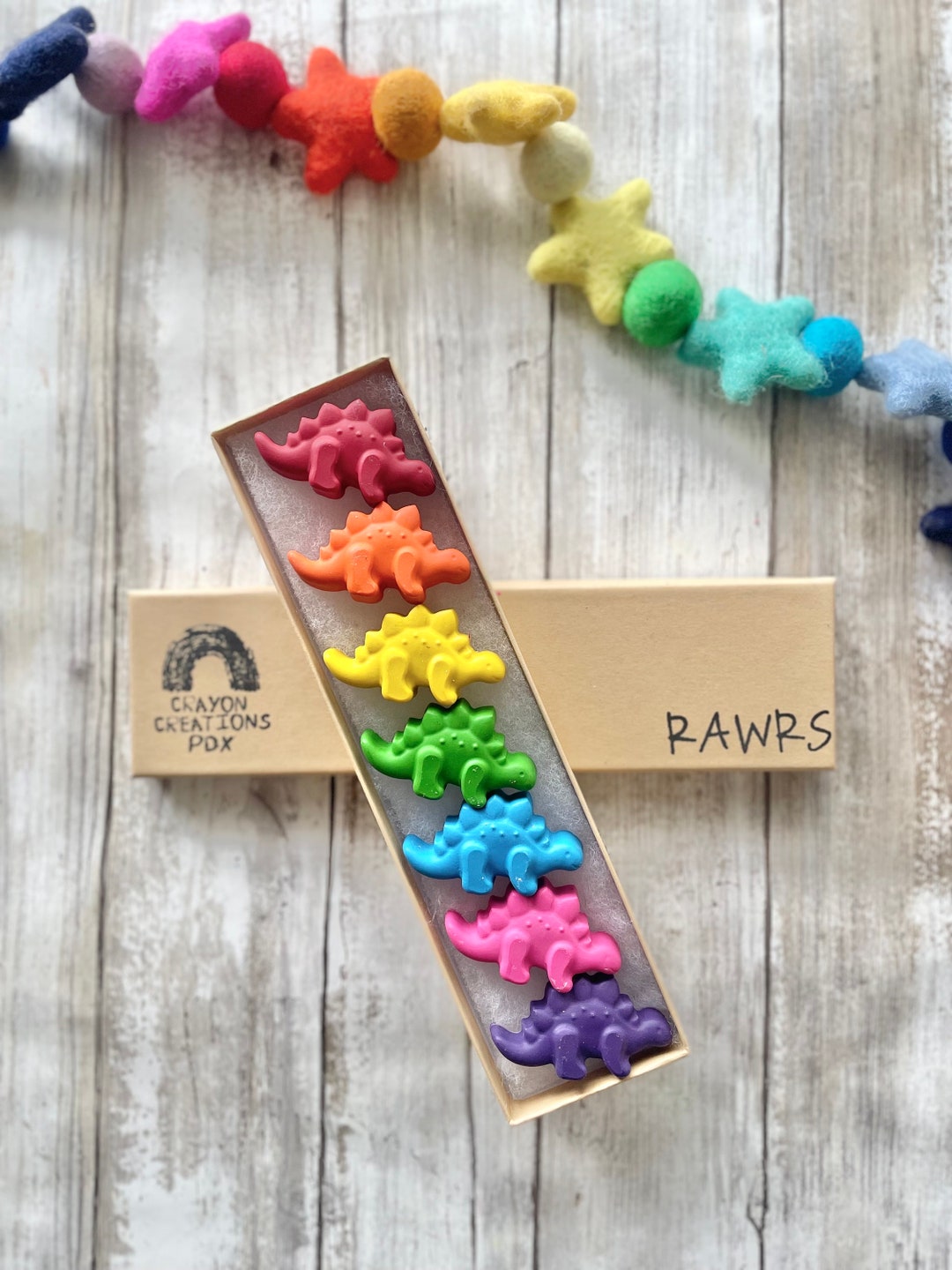 DINOSAUR Crayons Dino Crayons for Kids T-rex Crayons Stegosaurus Kids ...