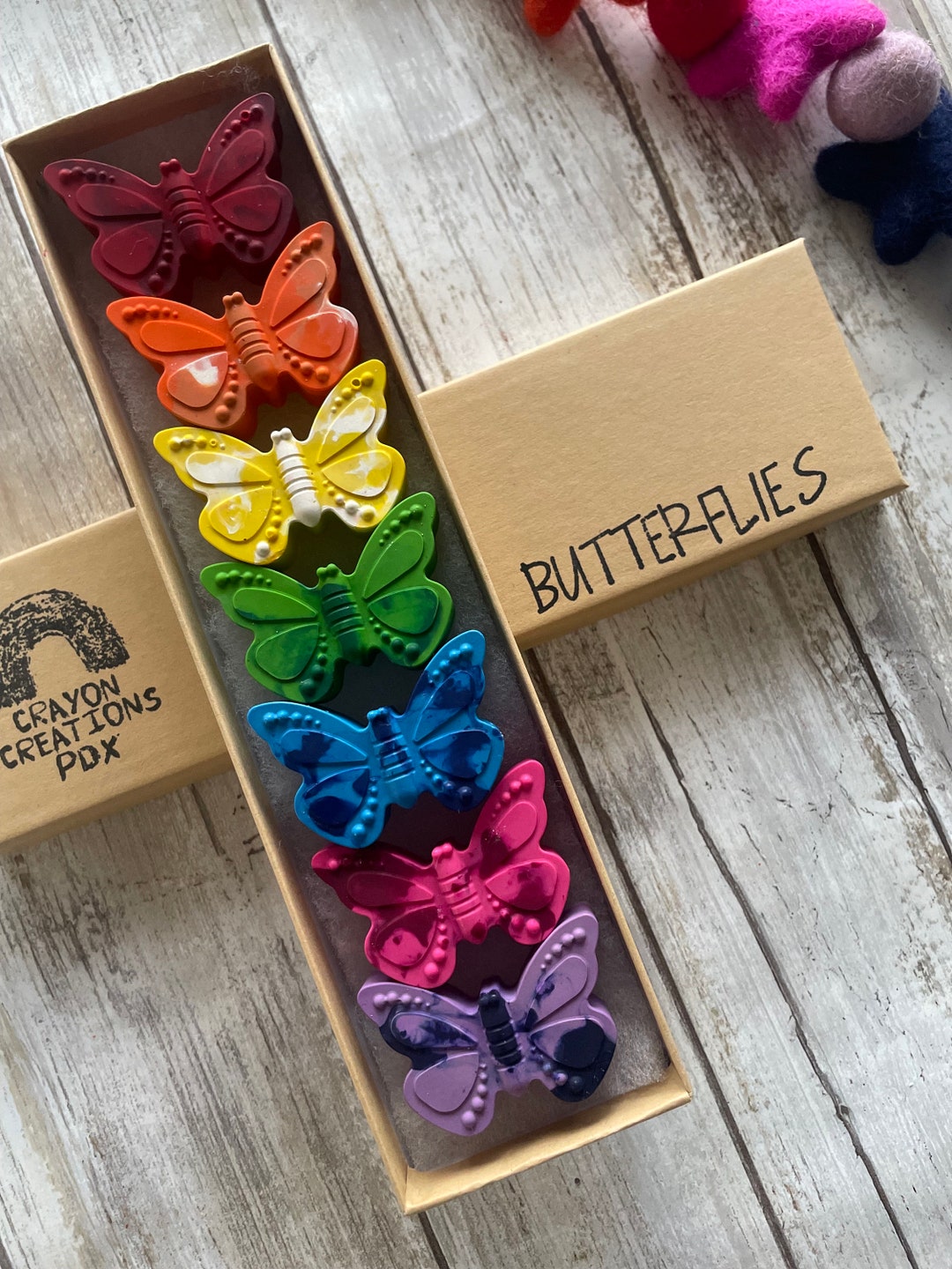 Butterfly Crayons | Gift for Girl | Gift for Boy | Crayons | Kids Art ...