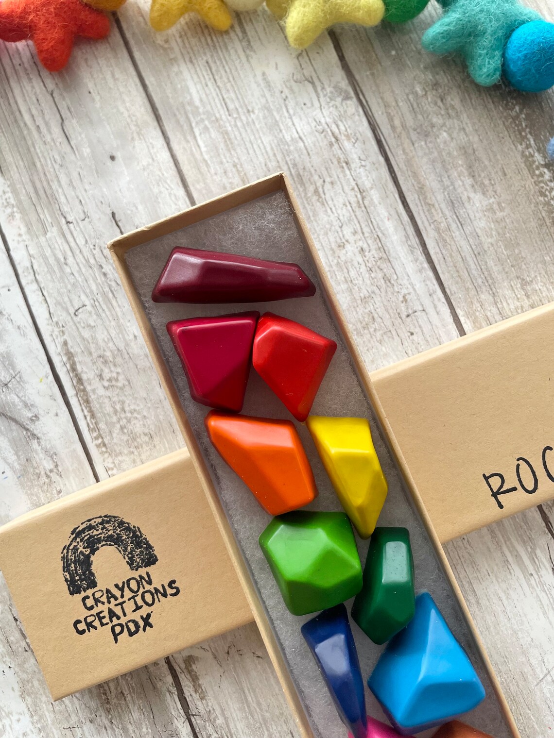 Rock Crayons: Rainbow Colors, Kids Art Supplies - Etsy
