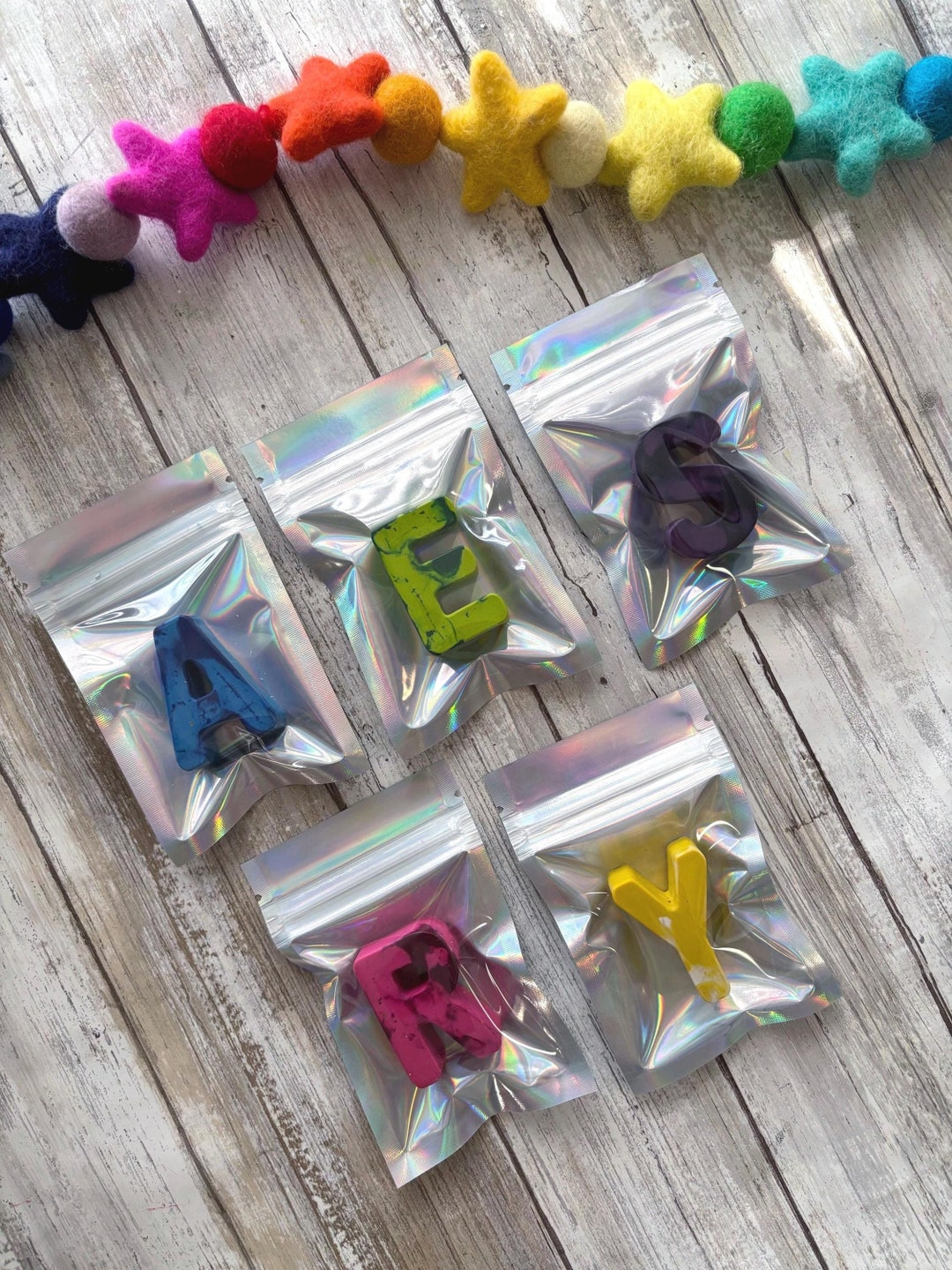 Classroom Birthday Crayons Individual Letter Crayo Gifts for Kids ...