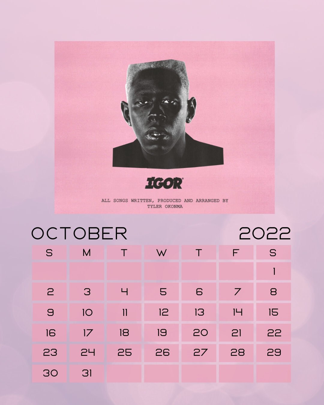Personalized Music Calendar, Custom Digital Album Cover Calendar ...
