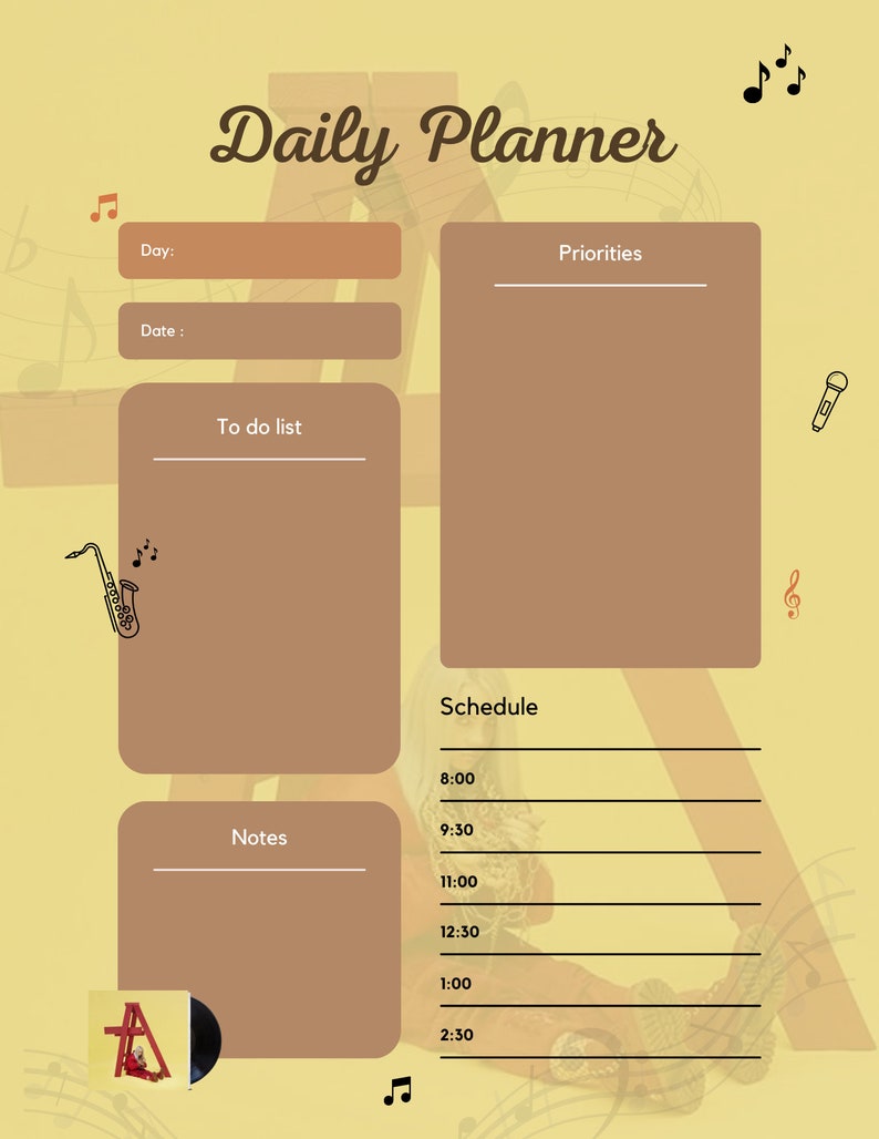 Personalized Music Planner Custom Album Cover Planner - Etsy