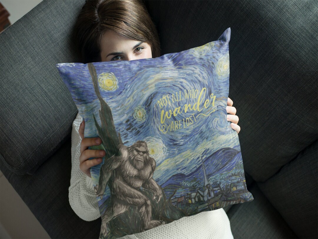 Bigfoot Squatchy Night Pillow | Bigfoot Pillow | Not All Who Wander Are ...