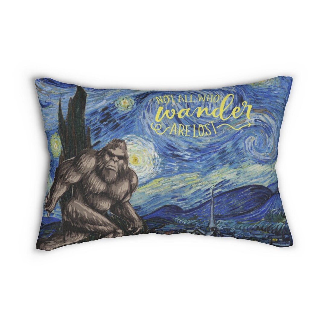 Bigfoot Squatchy Night Pillow | Bigfoot Lumbar Pillow | Not All Who ...