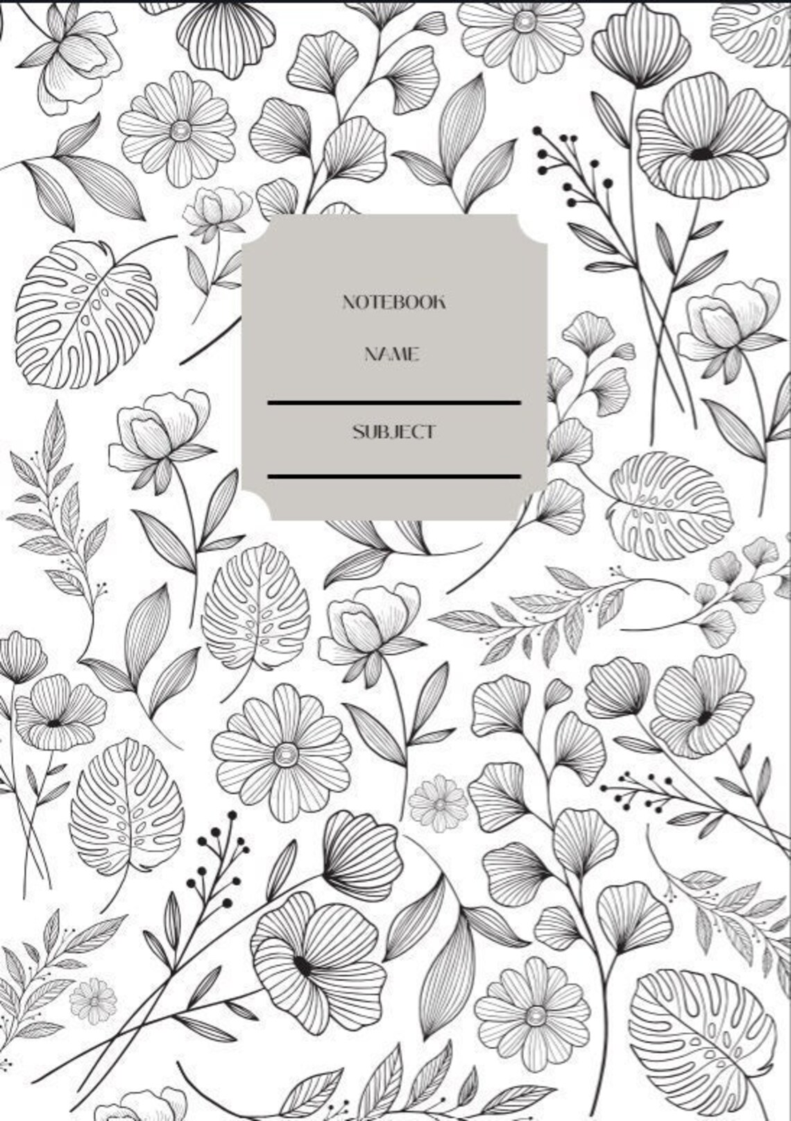 Simple, Clean, Floral Notebook Cover - Etsy