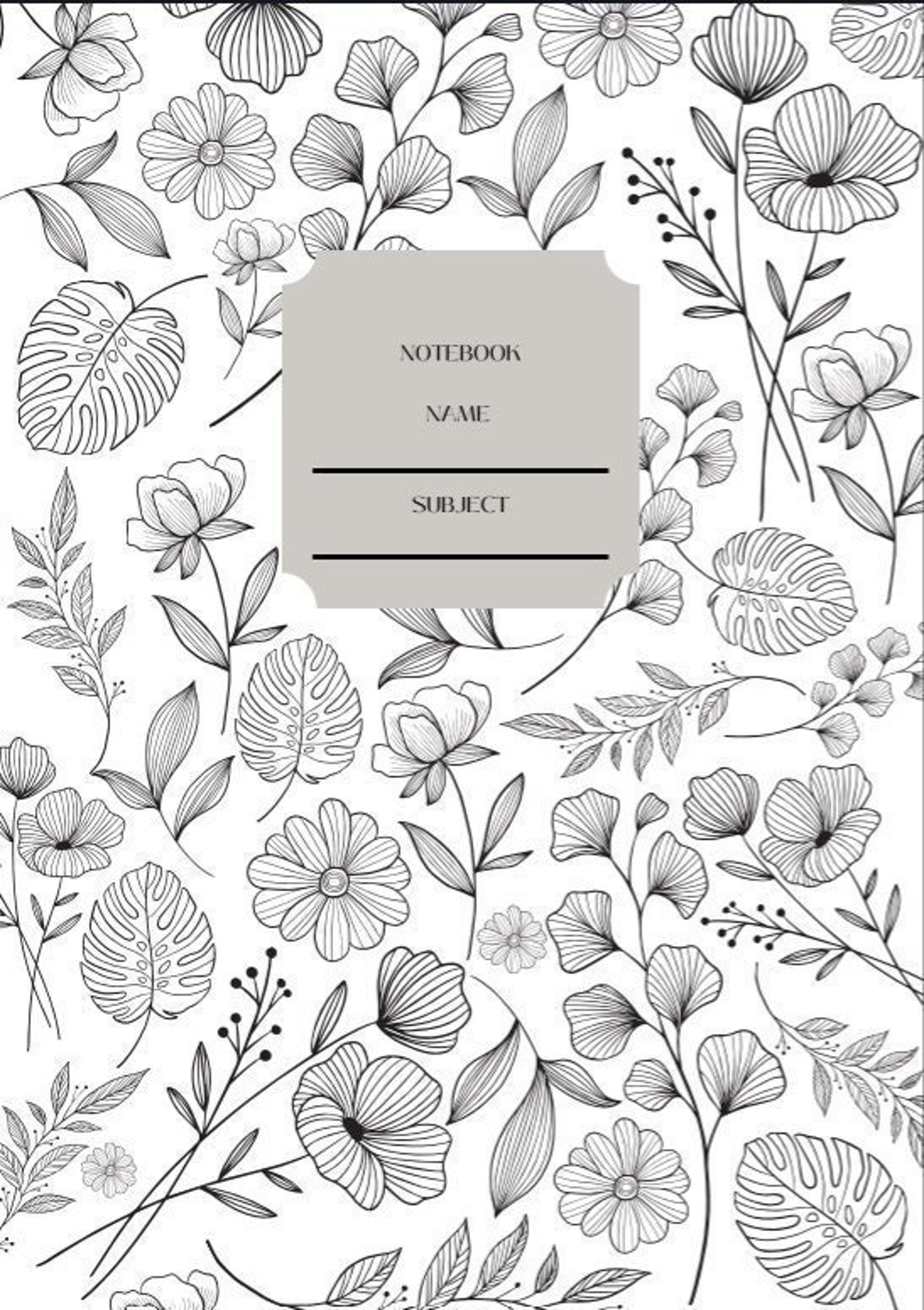 Simple, Clean, Floral Notebook Cover - Etsy