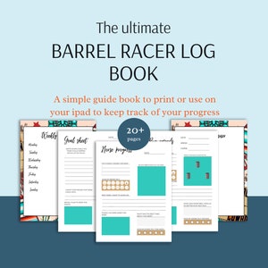 Barrel Racer Log Book Planner & Journal for Barrel Racers Lesson and ...