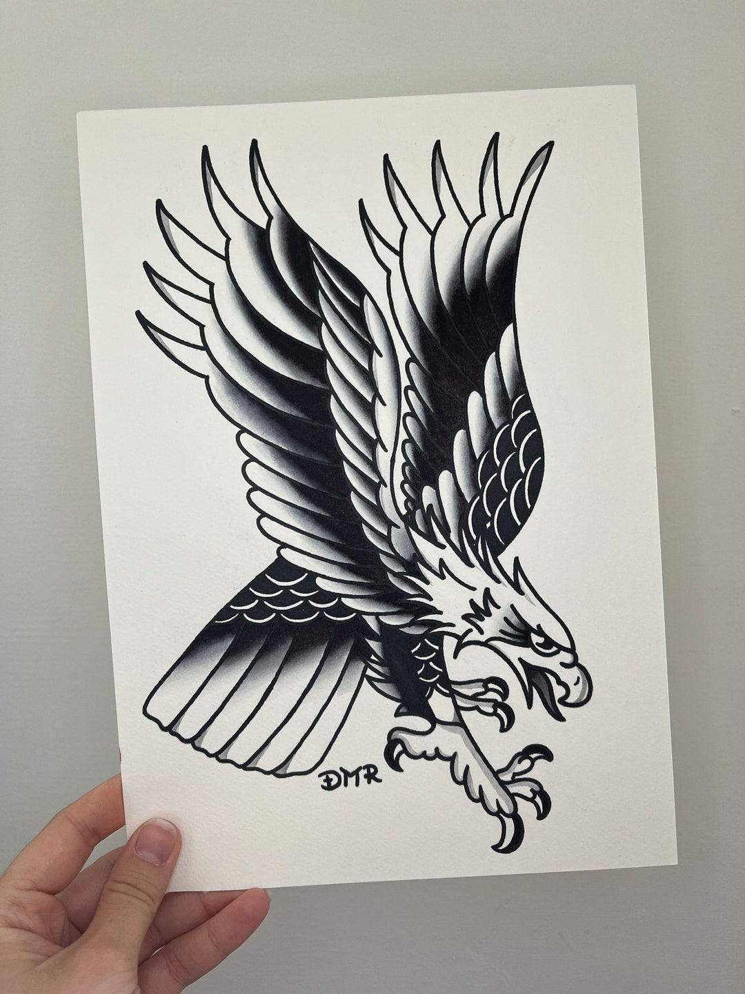 A4 Traditional Flash Eagle - Etsy