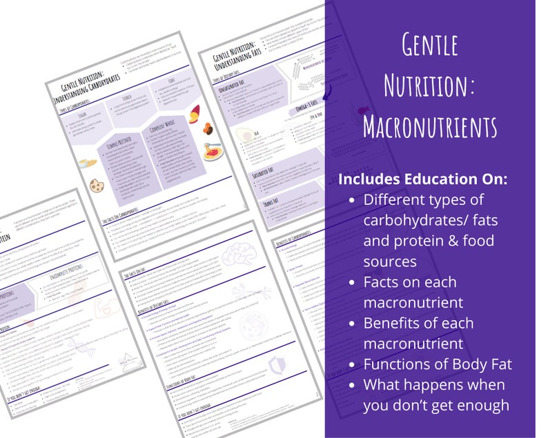Eating Disorder Client Education Bundle for Dietitians/ Rds printable ...