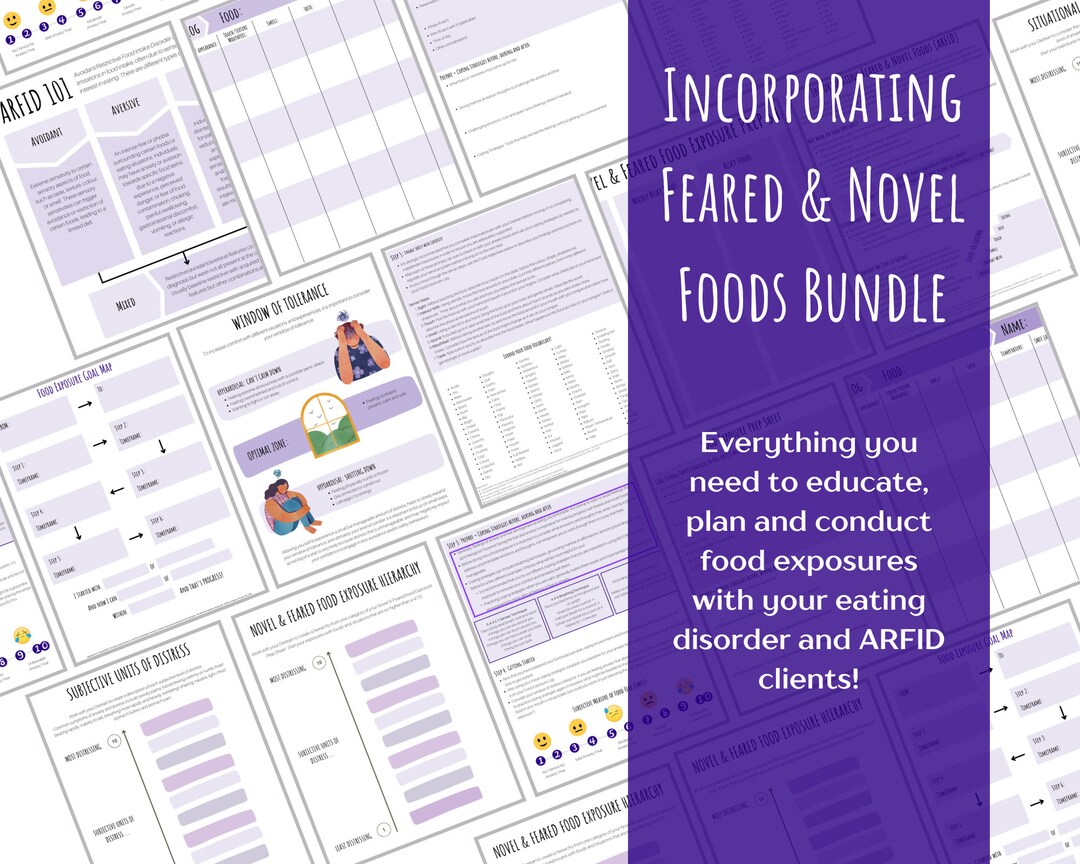 Food Exposure Bundle (printable Worksheets and Nutrition Education ...