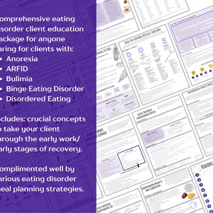 Eating Disorder Client Education Bundle for Dietitians/ Rds printable ...