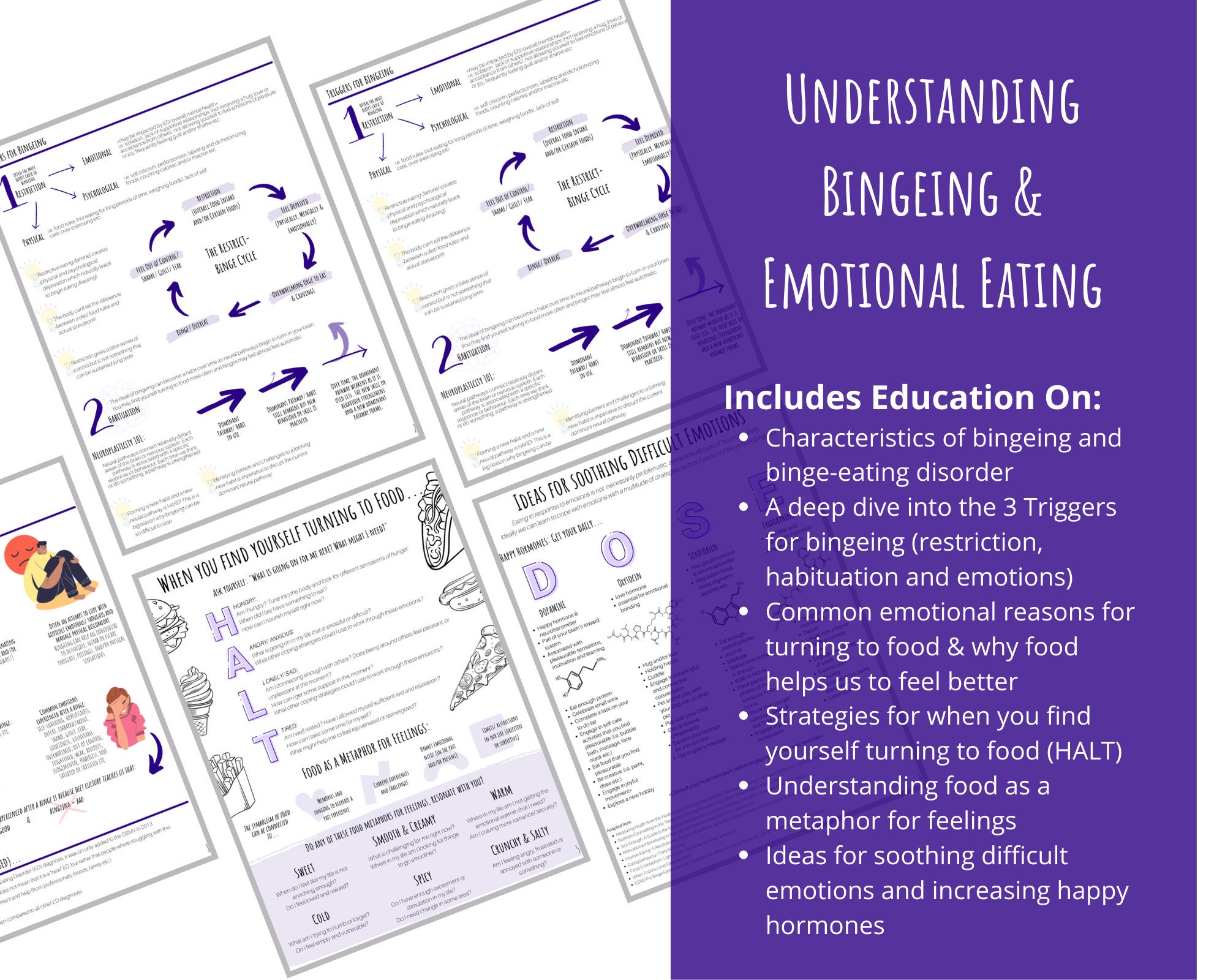 Eating Disorder Client Education Bundle for Dietitians/ Rds (printable ...
