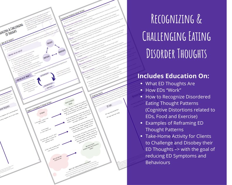 Eating Disorder Client Education Bundle for Dietitians/ Rds printable ...