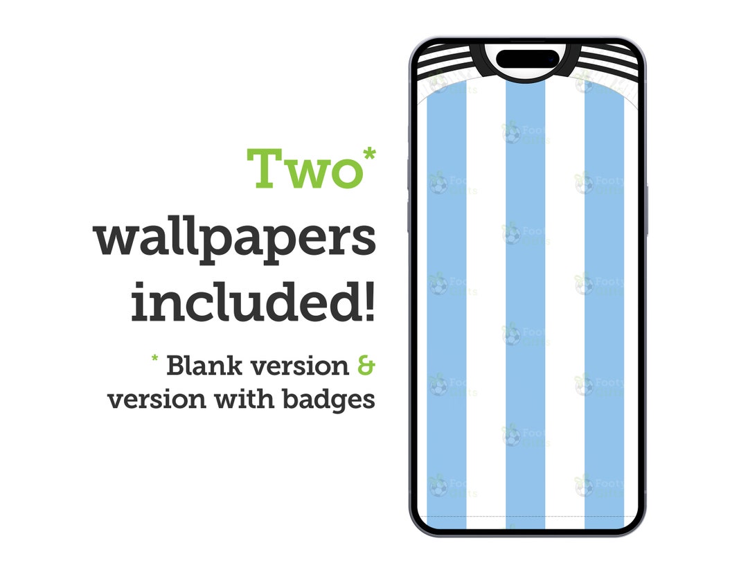Argentina 2022 Home Kit Phone Wallpaper Bundle Set of 2 Wallpapers - Etsy