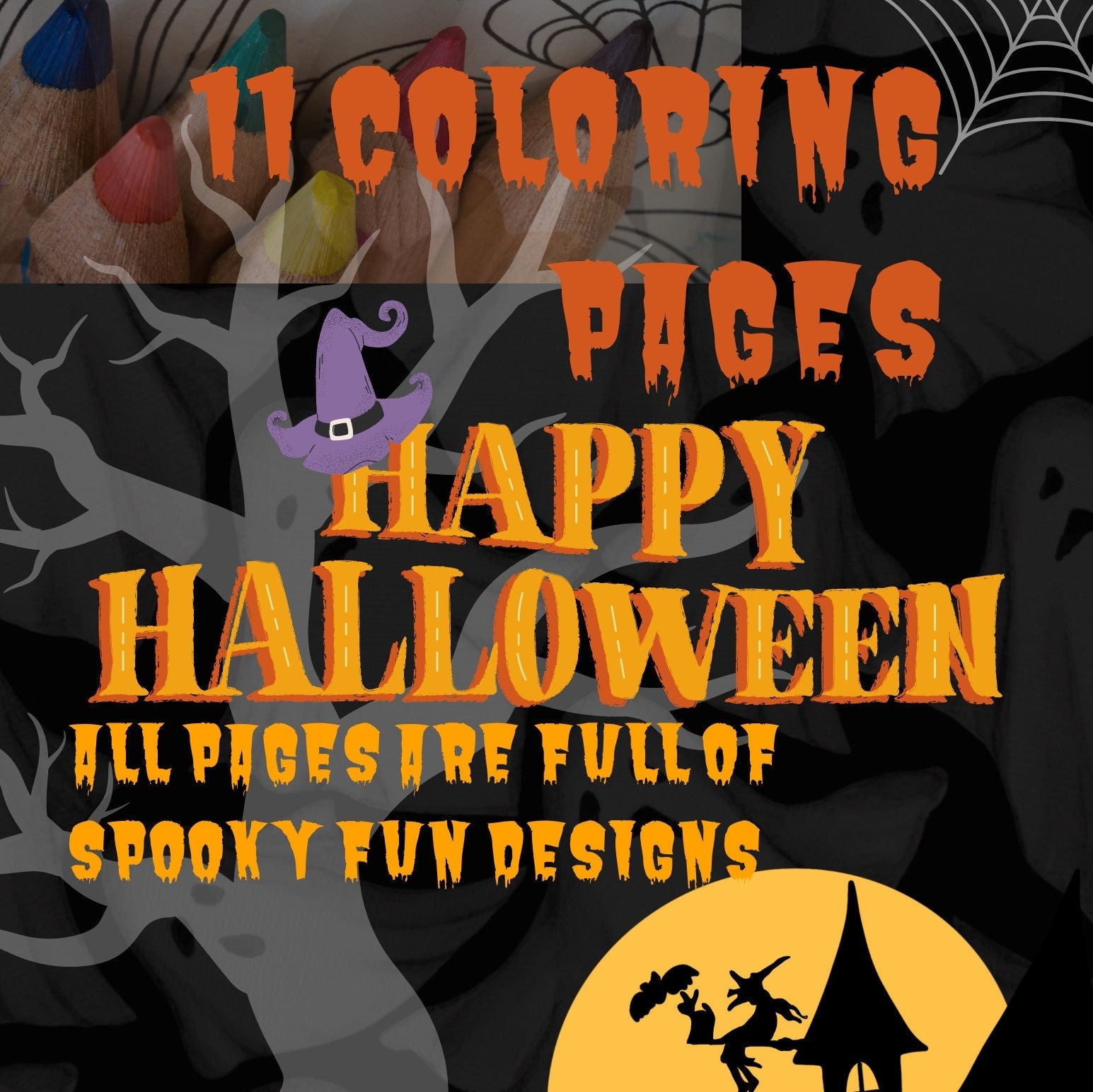 Halloween Fun Coloring Pages - Pumpkins, Drakula & More Spooky Cute ...