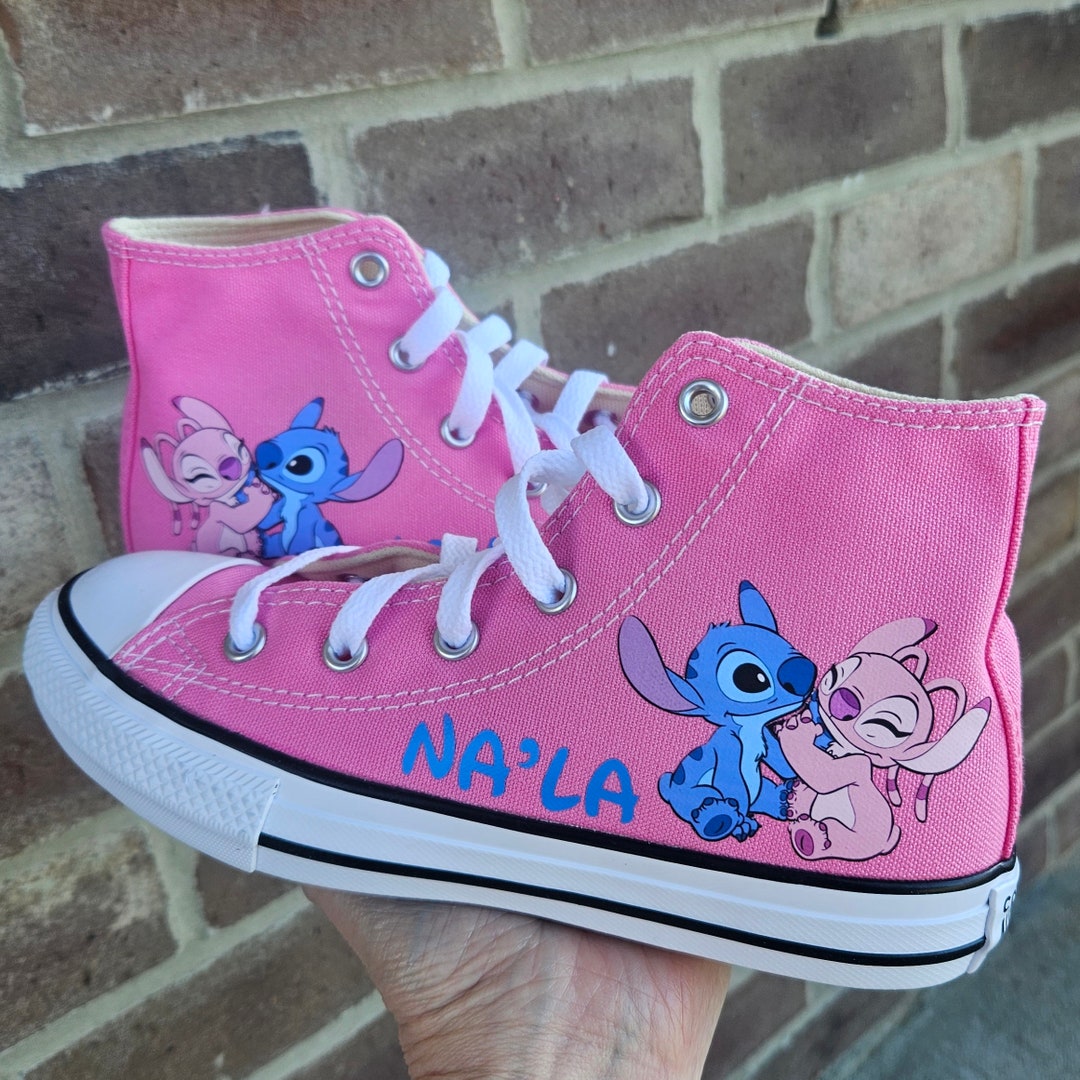 Stitch Angel Converse Personalized High Tops Sneakers for Girls - Etsy