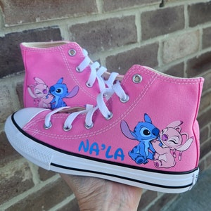 Stitch Angel Converse Personalized High Tops Sneakers for Girls - Etsy
