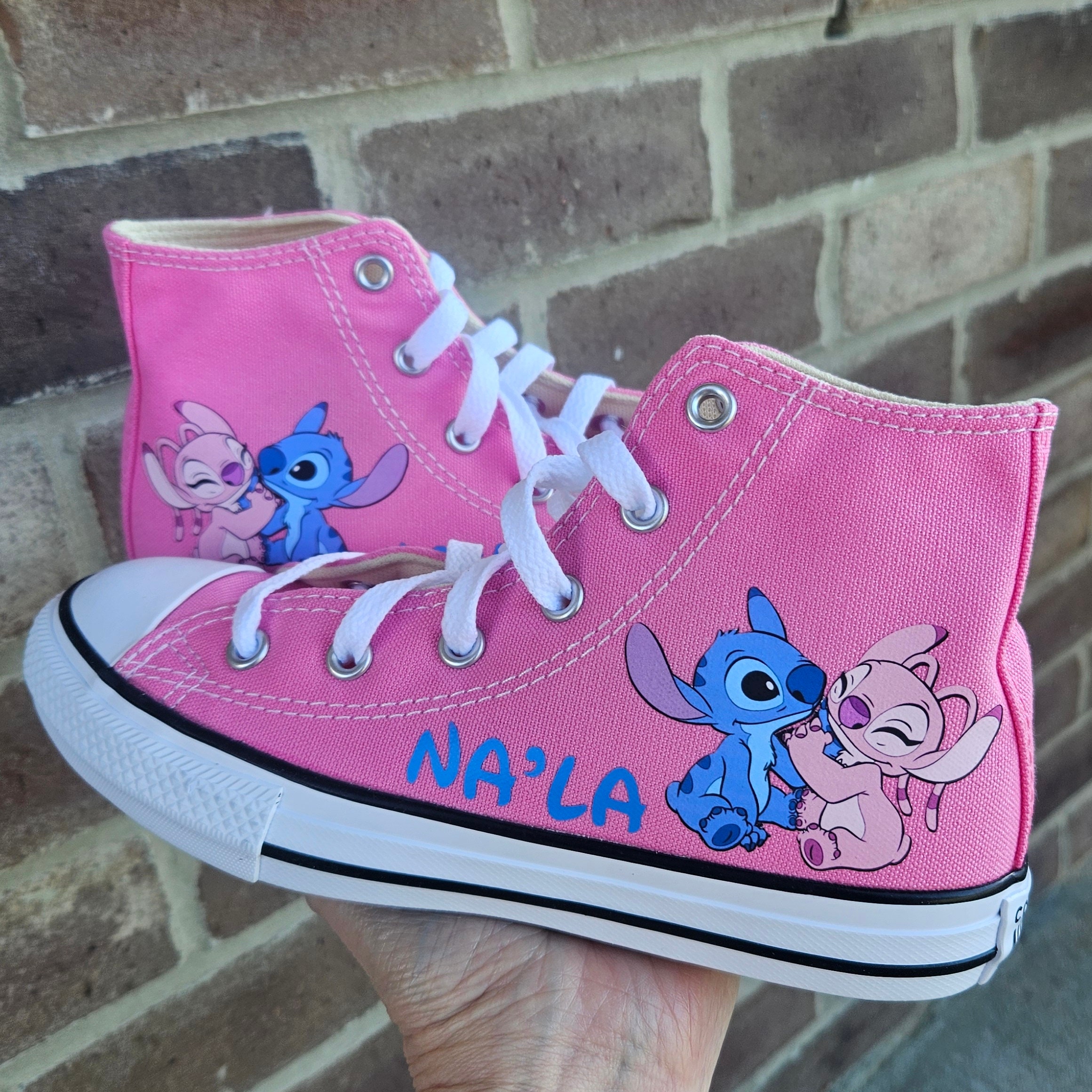 Stitch Angel Converse Personalized High Tops Sneakers for Girls - Etsy