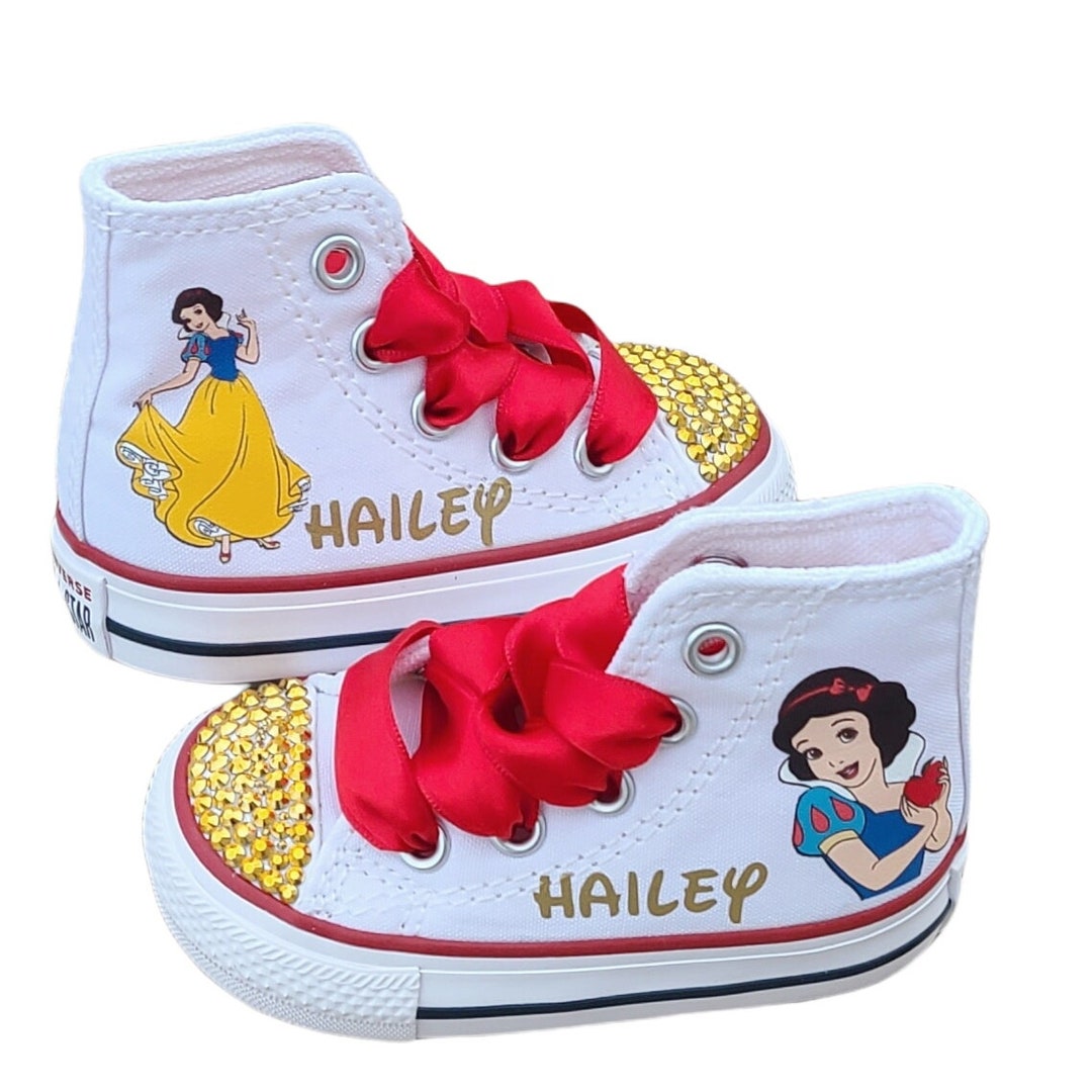 Custom Snow White Converse Girls Snow White Converse Personalized Snow ...