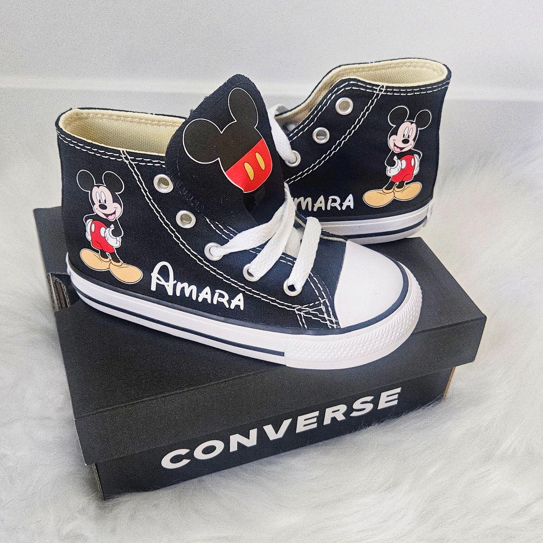 Mickey Mouse Converse Custom Mickey Converse Mickey Mouse Personalized ...